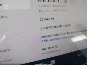 Melns Tesla Model 3 2024 Klaipėda, ar dzinēja tilpumu 0.00 L un nobraukumu 24 tūkst. km par 10100 €, foto 7 vietnē AUTOMOTO.COM.LV