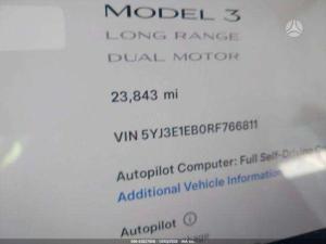 Melns Tesla Model 3 2024 Klaipėda, ar dzinēja tilpumu 0.00 L un nobraukumu 24 tūkst. km par 10100 €, foto 15 vietnē AUTOMOTO.COM.LV