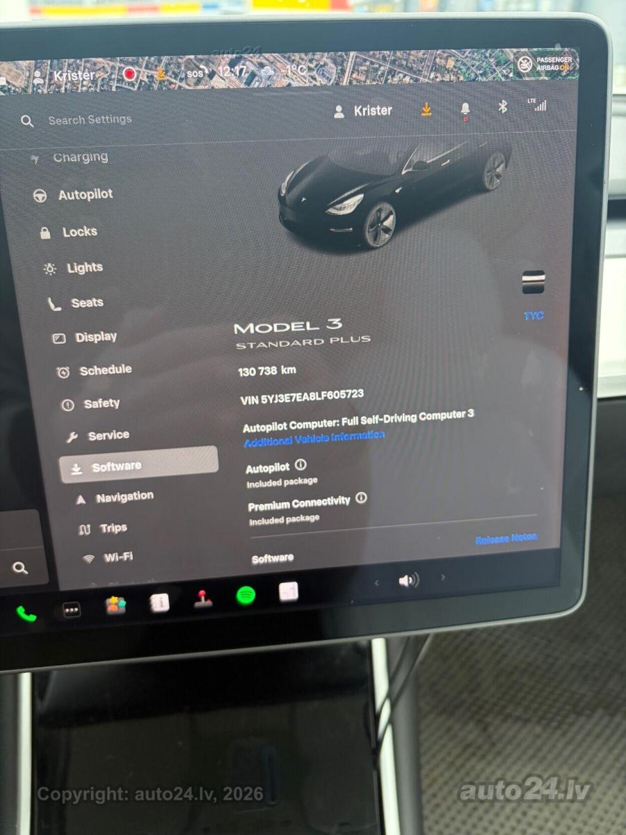 Черный Тесла Модель 3 2019 в Таллин, объемом двигателя 0.00 л и пробегом 132 тыс. км за 18500 €, фото 10 на AUTOMOTO.COM.LV