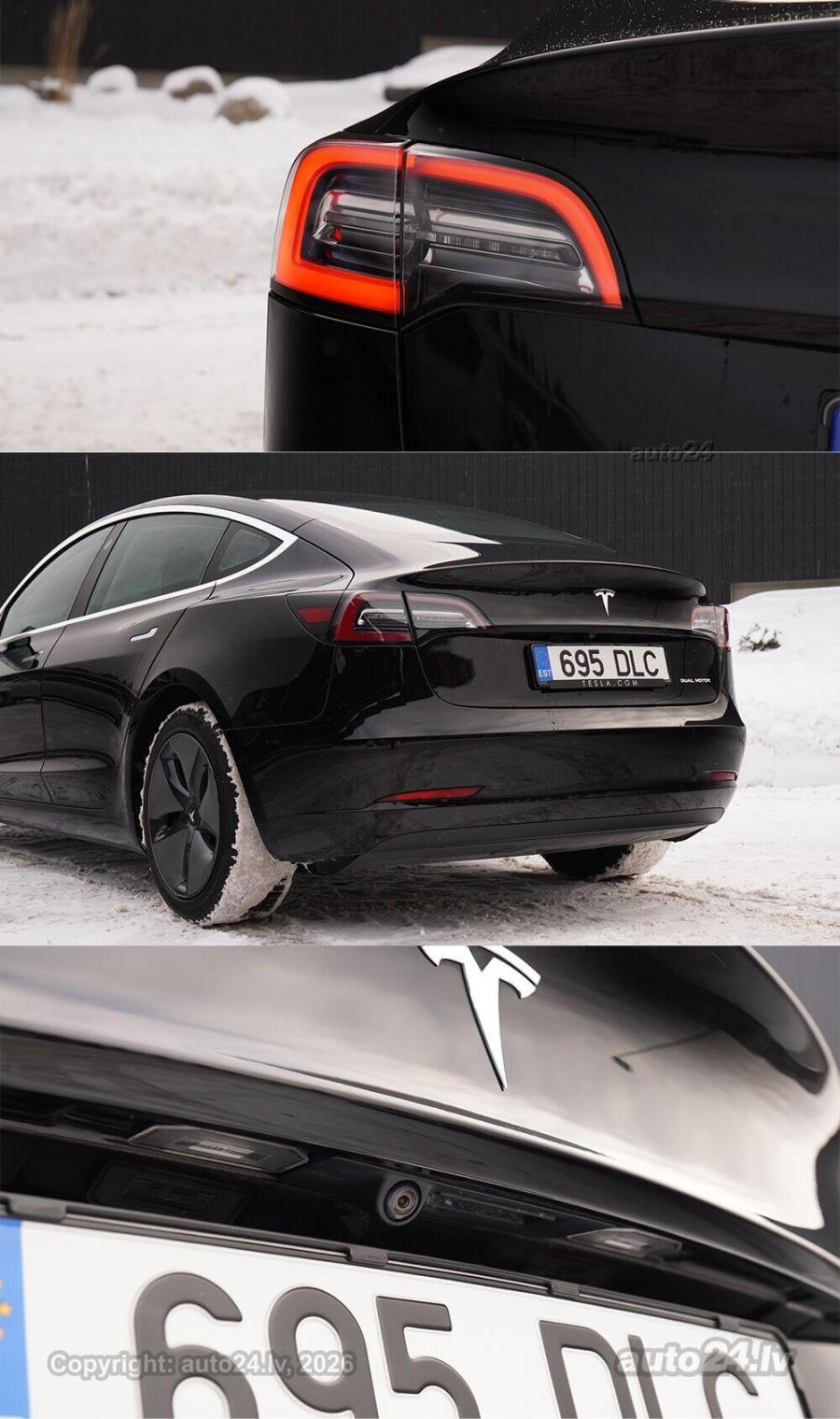 Black Tesla Model 3 2019 in Tallinn, with an engine capacity of 0.00 L and mileage of 106 thousand km for 23500 €, photo 1 on AUTOMOTO.COM.LV