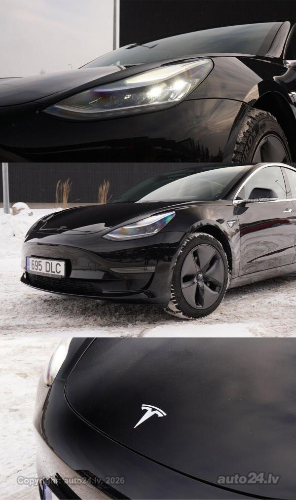 Black Tesla Model 3 2019 in Tallinn, with an engine capacity of 0.00 L and mileage of 106 thousand km for 23500 €, photo 2 on AUTOMOTO.COM.LV