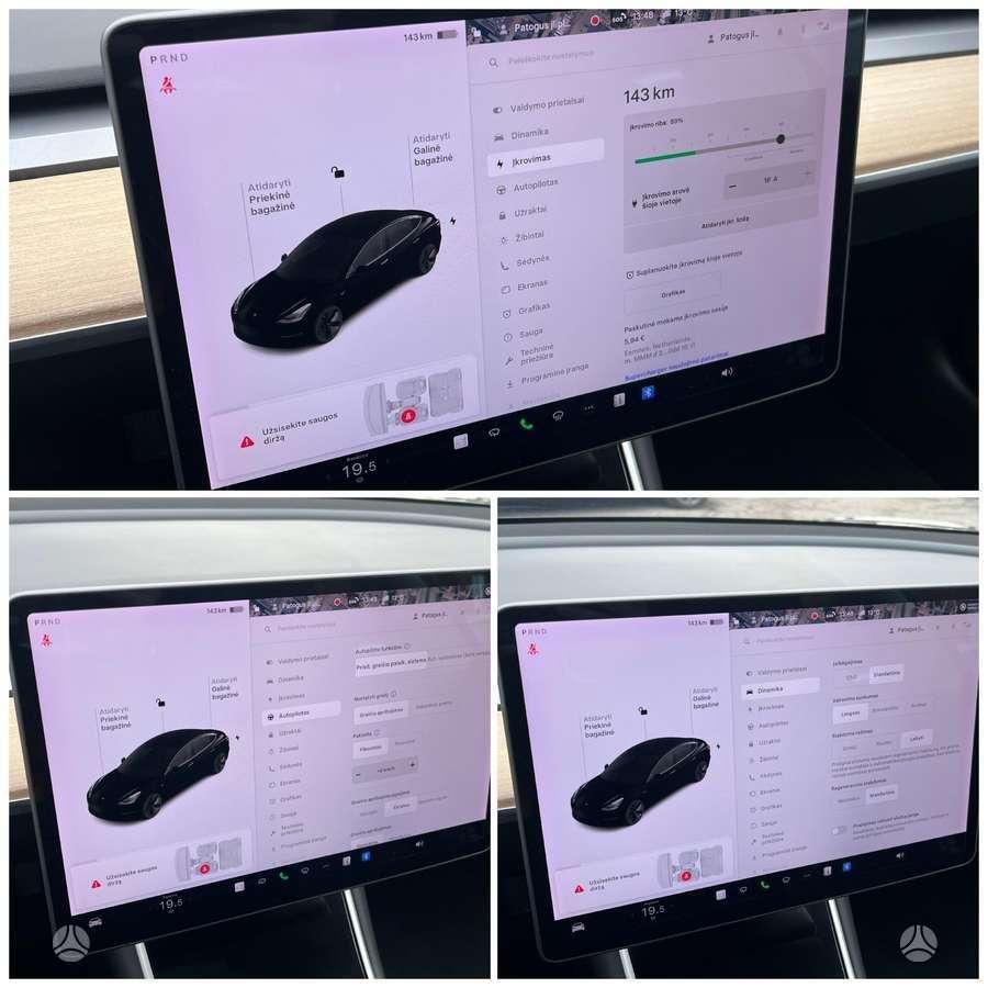 Black Tesla Model 3 2019 in Klaipeda, with an engine capacity of 0.00 L and mileage of 96 thousand km for 21499 €, photo 18 on AUTOMOTO.COM.LV