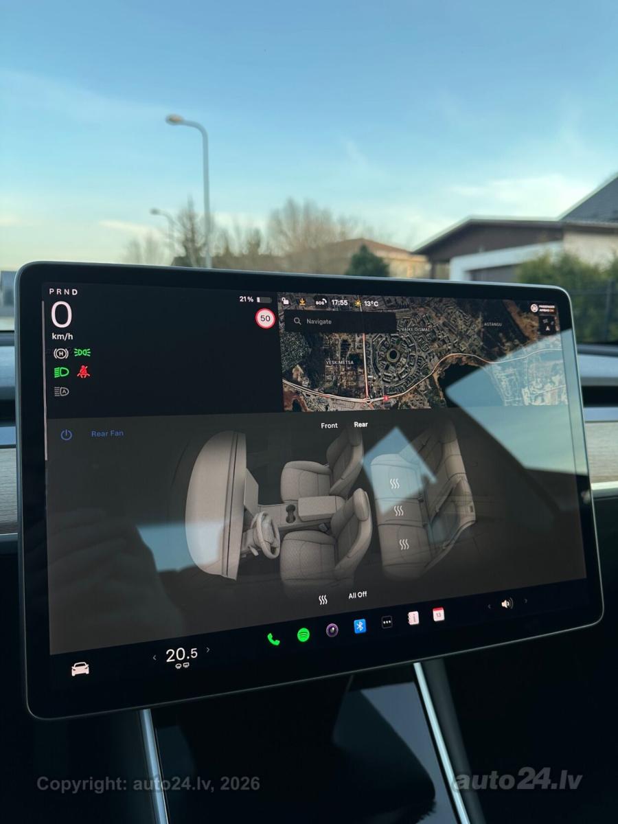 Melns Tesla Model 3 2019 Tallina, ar dzinēja tilpumu 0.00 L un nobraukumu 160 tūkst. km par 20900 €, foto 21 vietnē AUTOMOTO.COM.LV