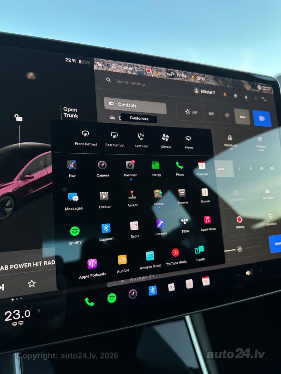 Melns Tesla Model 3 2019 Tallina, ar dzinēja tilpumu 0.00 L un nobraukumu 160 tūkst. km par 20900 €, foto 23 vietnē AUTOMOTO.COM.LV