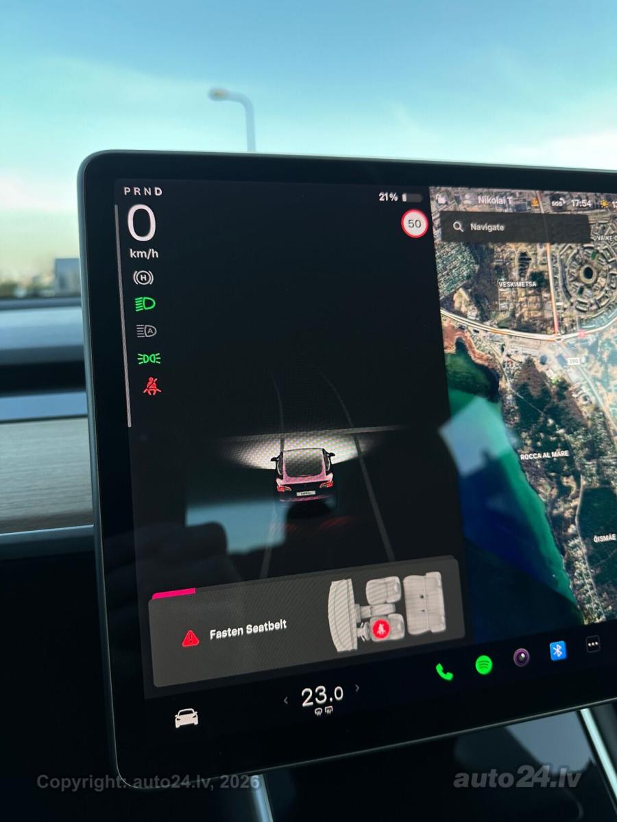 Melns Tesla Model 3 2019 Tallina, ar dzinēja tilpumu 0.00 L un nobraukumu 160 tūkst. km par 20900 €, foto 24 vietnē AUTOMOTO.COM.LV