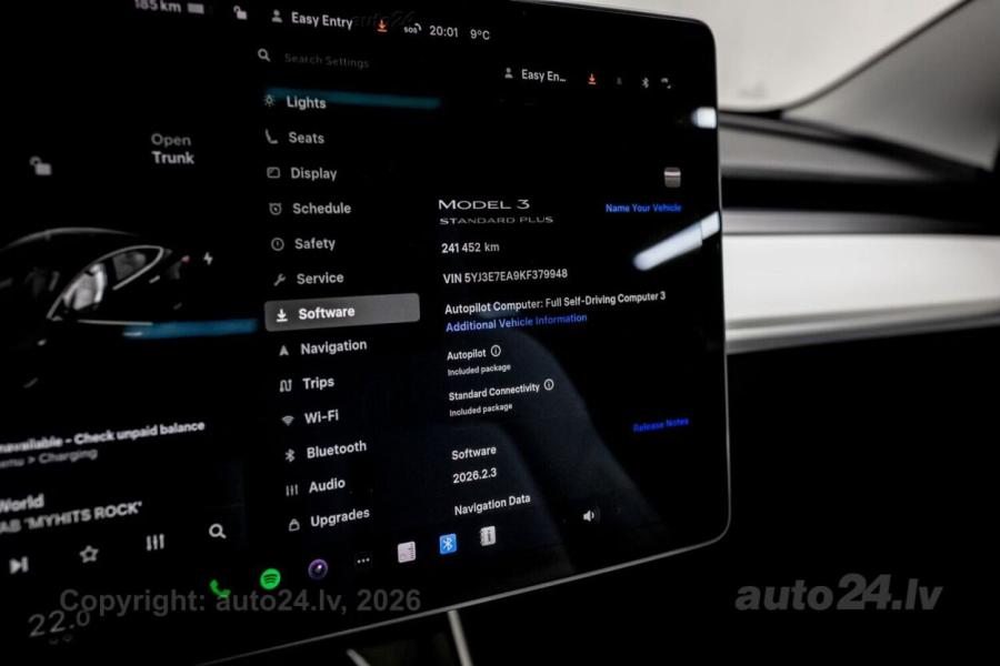 Melns Tesla Model 3 2019 Pērnava, ar dzinēja tilpumu 0.00 L un nobraukumu 242 tūkst. km par 15890 €, foto 23 vietnē AUTOMOTO.COM.LV