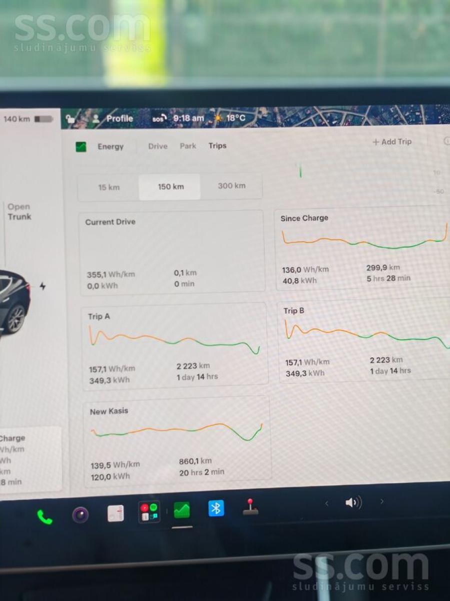 Black Tesla Model 3 2019 in Riga, with an engine capacity of 0.00 L and mileage of 187 thousand km for 17600 €, photo 15 on AUTOMOTO.COM.LV