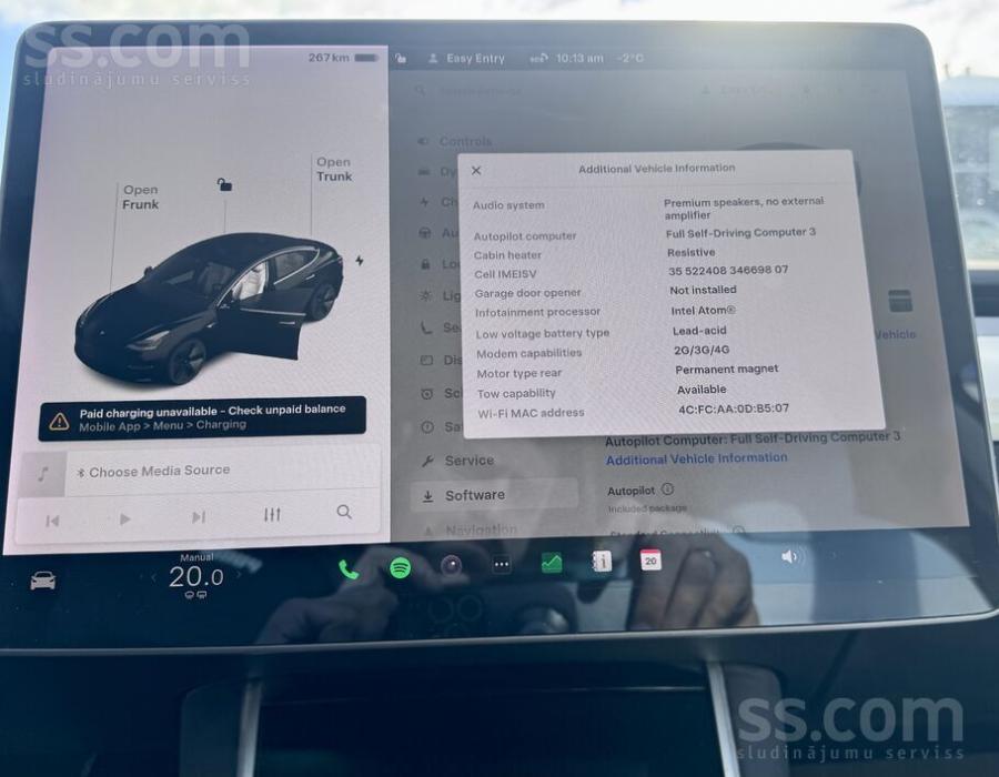 Melns Tesla Model 3 2019 Rīga, ar dzinēja tilpumu 0.00 L un nobraukumu 240 tūkst. km par 13900 €, foto 19 vietnē AUTOMOTO.COM.LV