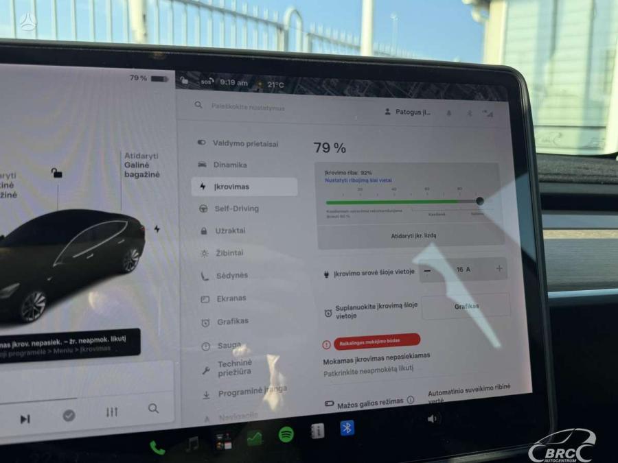 Black Tesla Model 3 2019 in Klaipeda, with an engine capacity of 0.00 L and mileage of 132 thousand km for 21900 €, photo 24 on AUTOMOTO.COM.LV