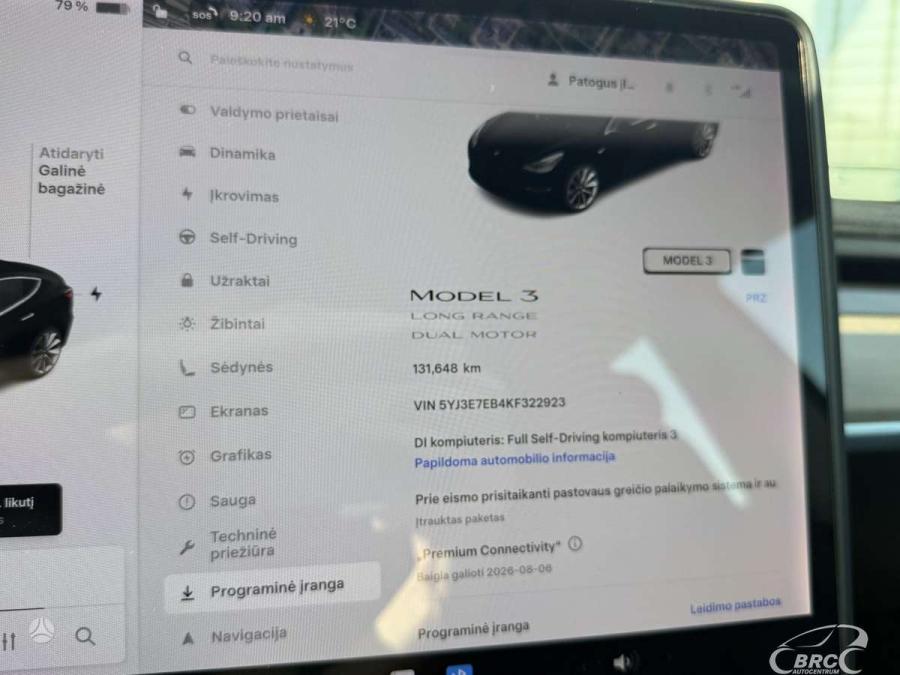 Black Tesla Model 3 2019 in Klaipeda, with an engine capacity of 0.00 L and mileage of 132 thousand km for 21900 €, photo 26 on AUTOMOTO.COM.LV