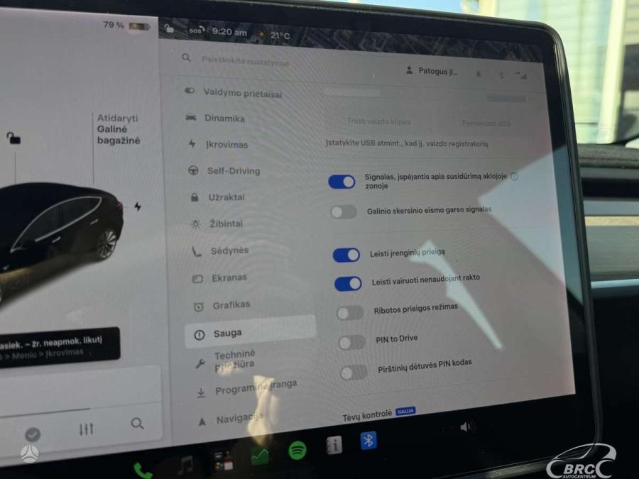 Black Tesla Model 3 2019 in Klaipeda, with an engine capacity of 0.00 L and mileage of 132 thousand km for 21900 €, photo 27 on AUTOMOTO.COM.LV