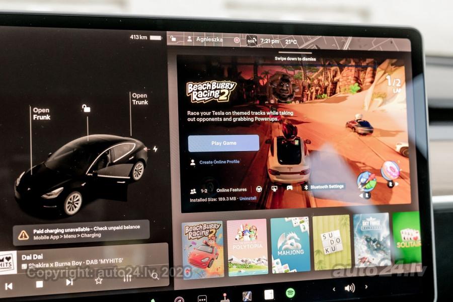 Melns Tesla Model 3 2019 Tallina, ar dzinēja tilpumu 0.00 L un nobraukumu 176 tūkst. km par 19500 €, foto 25 vietnē AUTOMOTO.COM.LV