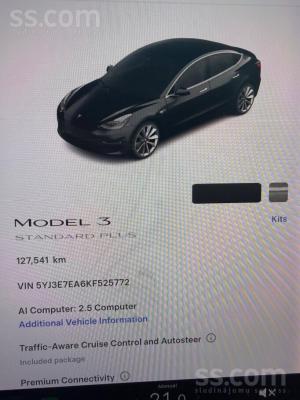 Black Tesla Model 3 2019 in Riga, with an engine capacity of 0.00 L and mileage of 128 thousand km for 17100 €, photo 9 on AUTOMOTO.COM.LV