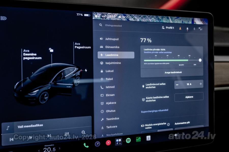 Melns Tesla Model 3 2019 Pērnava, ar dzinēja tilpumu 0.00 L un nobraukumu 157 tūkst. km par 18800 €, foto 14 vietnē AUTOMOTO.COM.LV