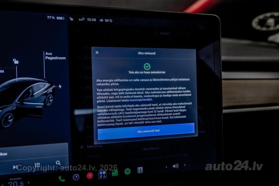 Melns Tesla Model 3 2019 Pērnava, ar dzinēja tilpumu 0.00 L un nobraukumu 157 tūkst. km par 18800 €, foto 17 vietnē AUTOMOTO.COM.LV