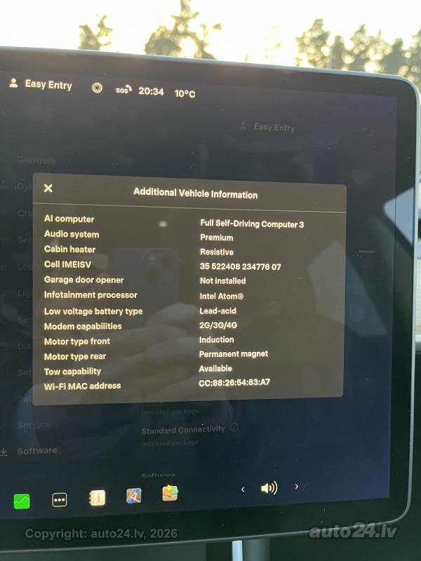 Черный Тесла Модель 3 2020 в Таллин, объемом двигателя 0.00 л и пробегом 157 тыс. км за 23400 €, фото 10 на AUTOMOTO.COM.LV
