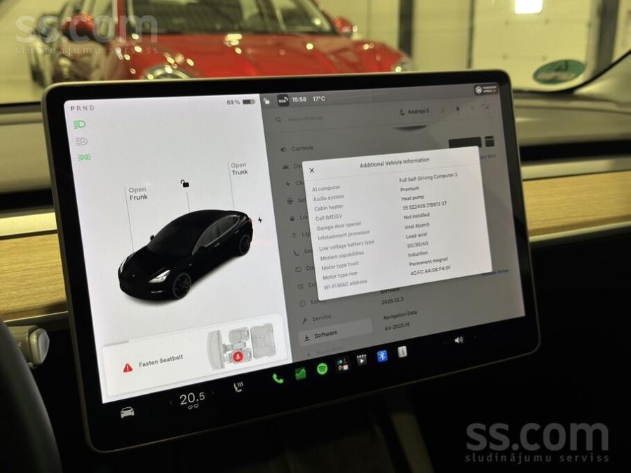 Melns Tesla Model 3 2020 Rīga, ar dzinēja tilpumu 0.00 L un nobraukumu 69 tūkst. km par 28990 €, foto 19 vietnē AUTOMOTO.COM.LV