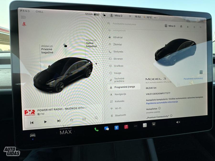 Black Tesla Model 3 2021 in Vilnius, with an engine capacity of 0.00 L and mileage of 86 thousand km for 18500 €, photo 14 on AUTOMOTO.COM.LV