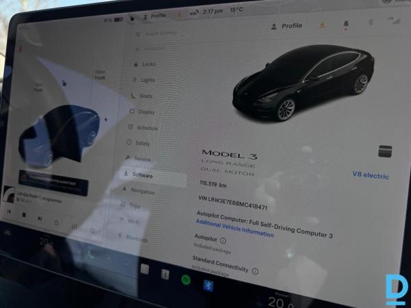 Melns Tesla Model 3 2021 Mārupe, ar dzinēja tilpumu 0.00 L un nobraukumu 119 tūkst. km par 23990 €, foto 8 vietnē AUTOMOTO.COM.LV
