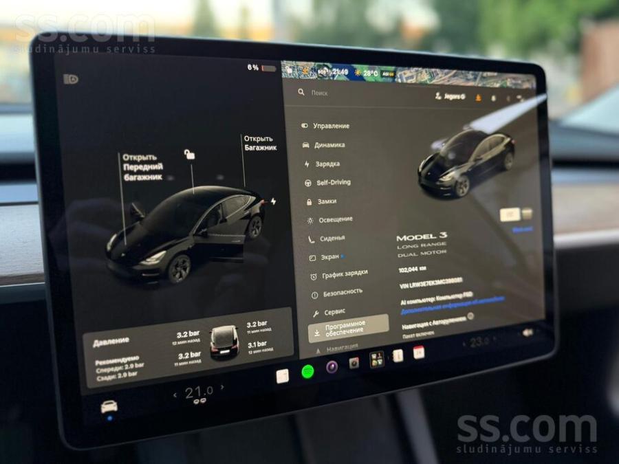 Melns Tesla Model 3 2021 Jelgava, ar dzinēja tilpumu 0.00 L un nobraukumu 102 tūkst. km par 24500 €, foto 14 vietnē AUTOMOTO.COM.LV