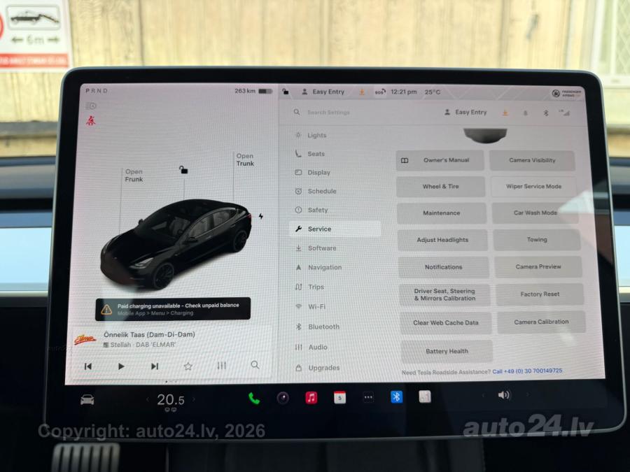 Black Tesla Model 3 2021 in Tallinn, with an engine capacity of 0.00 L and mileage of 70 thousand km for 32990 €, photo 17 on AUTOMOTO.COM.LV