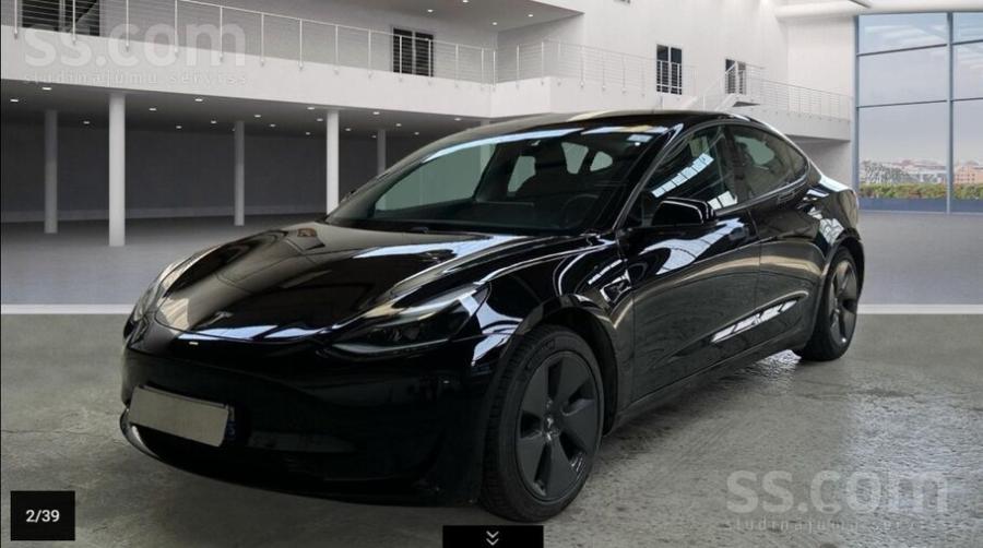 Melns Tesla Model 3 2021 Rīga, ar dzinēja tilpumu 0.00 L un nobraukumu 53 tūkst. km par 26250 €, foto 1 vietnē AUTOMOTO.COM.LV