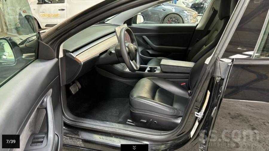 Melns Tesla Model 3 2021 Rīga, ar dzinēja tilpumu 0.00 L un nobraukumu 53 tūkst. km par 26250 €, foto 6 vietnē AUTOMOTO.COM.LV
