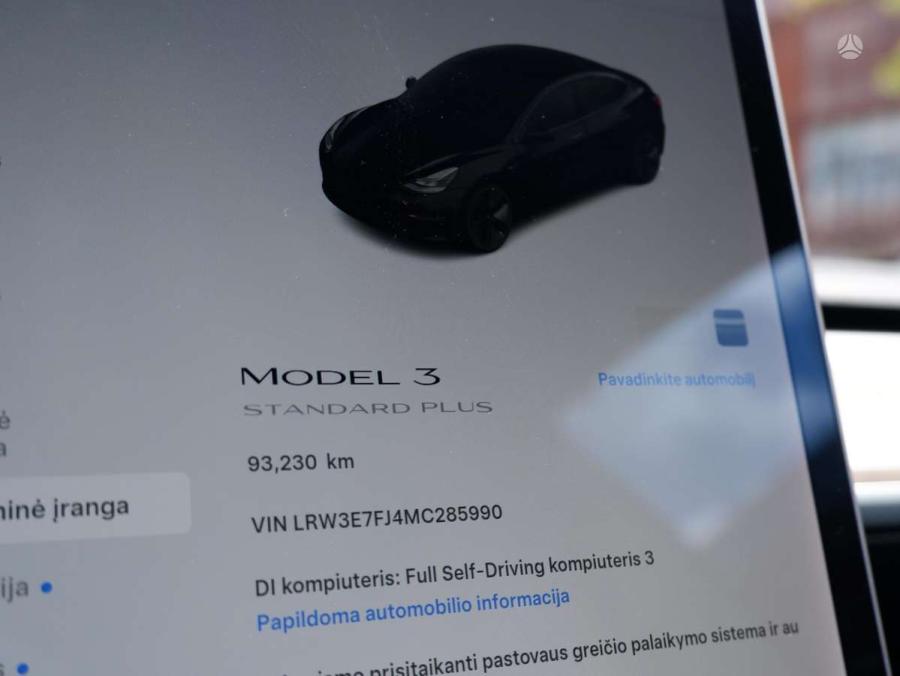 Melns Tesla Model 3 2021 Klaipėda, ar dzinēja tilpumu 0.00 L un nobraukumu 93 tūkst. km par 21200 €, foto 28 vietnē AUTOMOTO.COM.LV