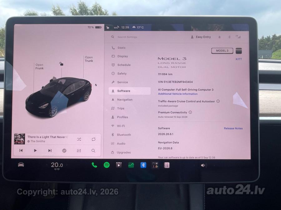 Черный Тесла Модель 3 2021 в Сауэ, объемом двигателя 0.00 л и пробегом 112 тыс. км за 28500 €, фото 12 на AUTOMOTO.COM.LV