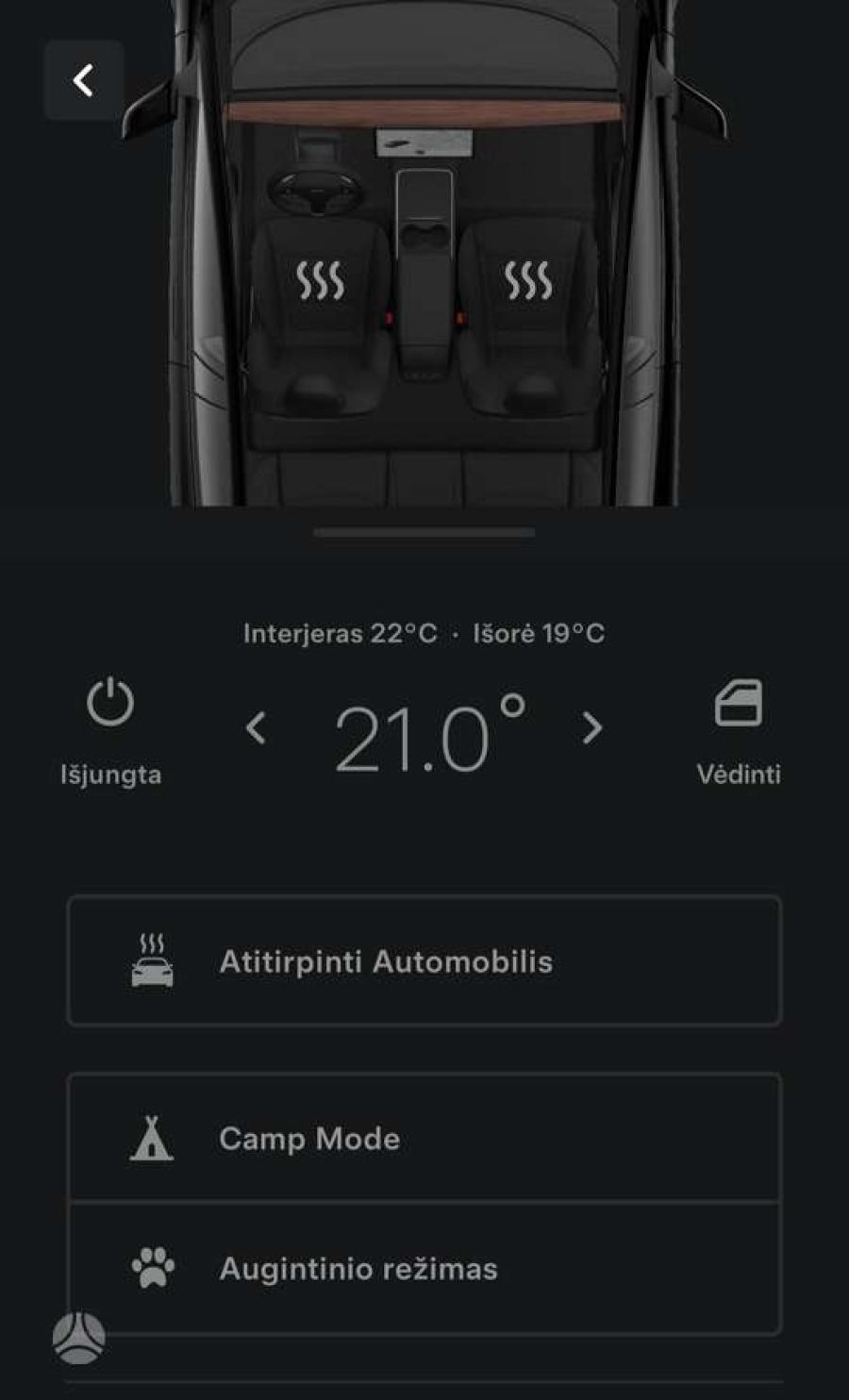 Black Tesla Model 3 2021 in Klaipeda, with an engine capacity of 0.00 L and mileage of 94 thousand km for 22950 €, photo 26 on AUTOMOTO.COM.LV