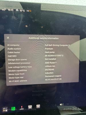 Melns Tesla Model 3 2022 Tallina, ar dzinēja tilpumu 0.00 L un nobraukumu 69 tūkst. km par 32000 €, foto 16 vietnē AUTOMOTO.COM.LV