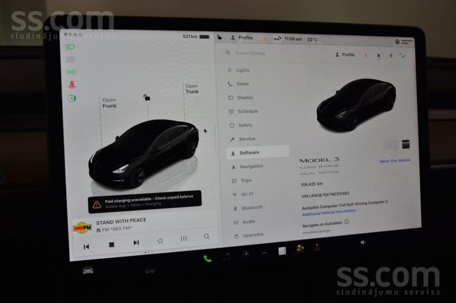 Melns Tesla Model 3 2022 Rīga, ar dzinēja tilpumu 0.00 L un nobraukumu 106 tūkst. km par 29990 €, foto 22 vietnē AUTOMOTO.COM.LV