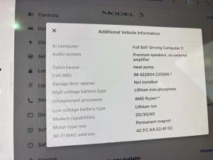 Black Tesla Model 3 2022 in Vilnius, with an engine capacity of 0.00 L and mileage of 199 thousand km for 22499 €, photo 15 on AUTOMOTO.COM.LV