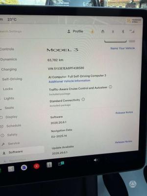 Melns Tesla Model 3 2022 Viļņa, ar dzinēja tilpumu 0.00 L un nobraukumu 64 tūkst. km par 23900 €, foto 24 vietnē AUTOMOTO.COM.LV