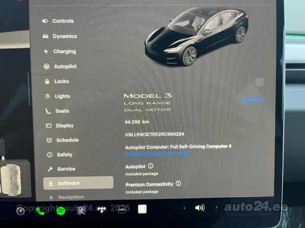 Black Tesla Model 3 2023 in Tallinn, with an engine capacity of 0.00 L and mileage of 44 thousand km for 39990 €, photo 11 on AUTOMOTO.COM.LV