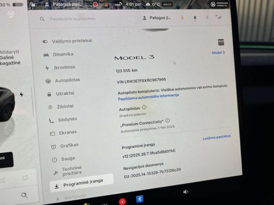 Melns Tesla Model 3 2023 Alīta, ar dzinēja tilpumu 0.00 L un nobraukumu 124 tūkst. km par 17300 €, foto 22 vietnē AUTOMOTO.COM.LV