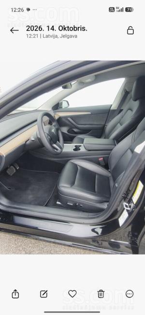 Melns Tesla Model 3 2023 Rīga, ar dzinēja tilpumu 0.00 L un nobraukumu 40 tūkst. km par 28750 €, foto 10 vietnē AUTOMOTO.COM.LV