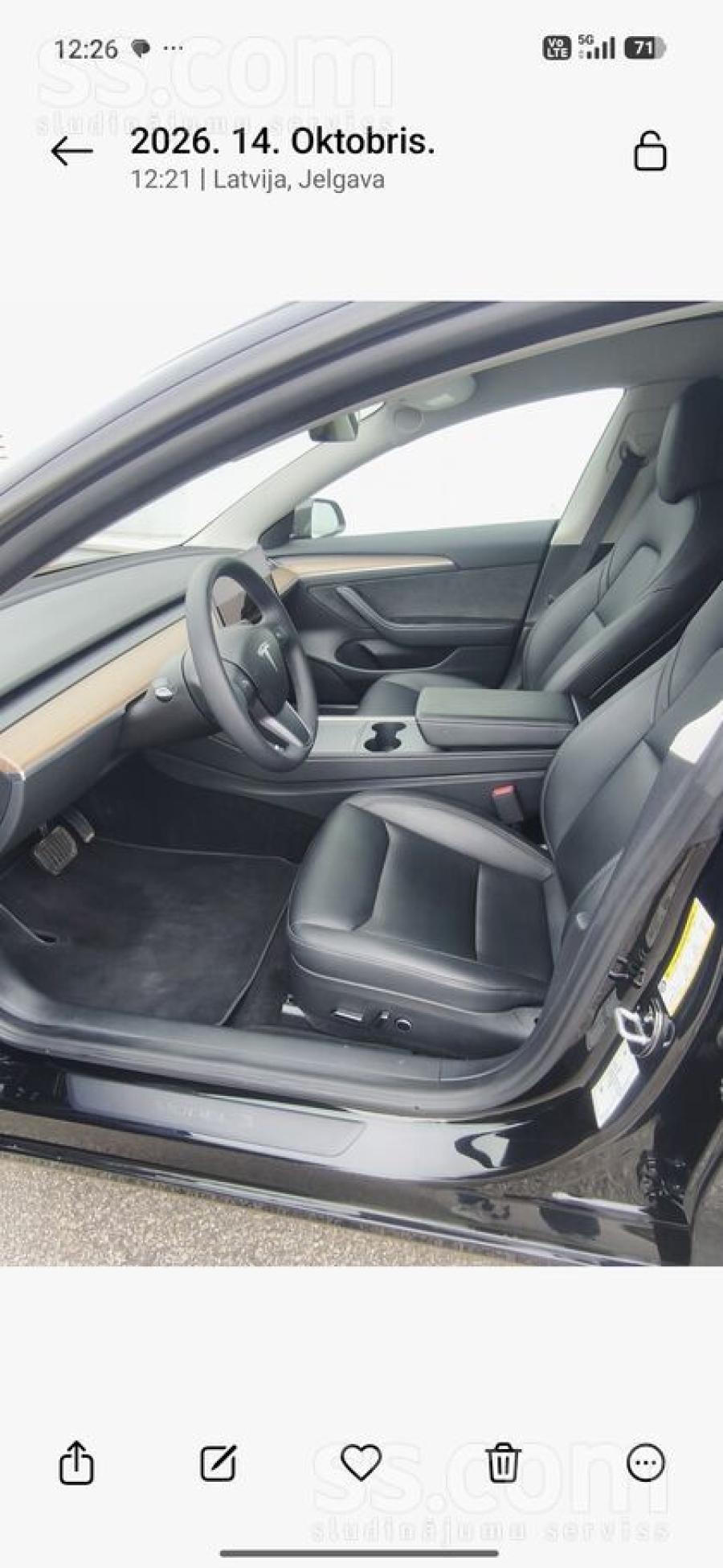 Melns Tesla Model 3 2023 Rīga, ar dzinēja tilpumu 0.00 L un nobraukumu 40 tūkst. km par 28750 €, foto 10 vietnē AUTOMOTO.COM.LV