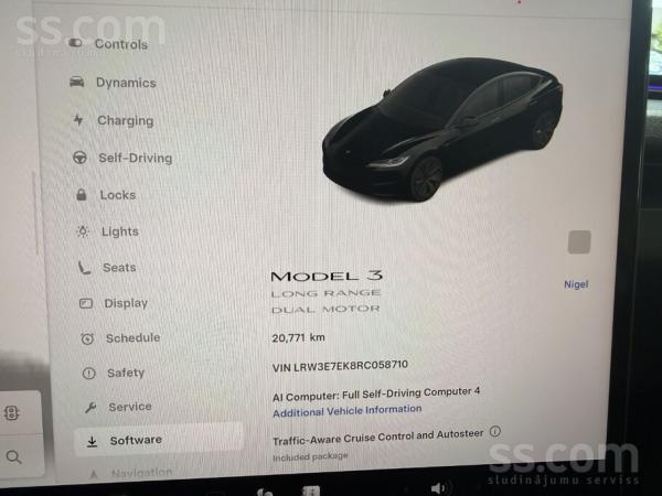 Melns Tesla Model 3 2024 Rīga, ar dzinēja tilpumu 0.00 L un nobraukumu 21 tūkst. km par 41500 €, foto 6 vietnē AUTOMOTO.COM.LV
