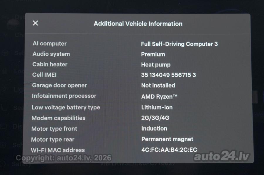 Zils Tesla Model 3 2023 Tallina, ar dzinēja tilpumu 0.00 L un nobraukumu 67 tūkst. km par 99000 €, foto 18 vietnē AUTOMOTO.COM.LV