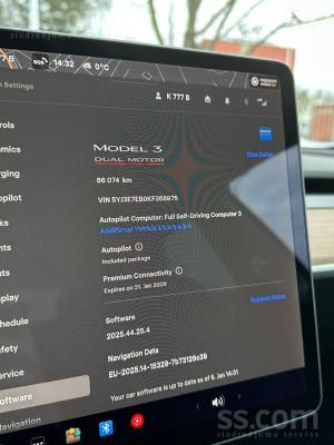Blue Tesla Model 3 2019 in Riga, with an engine capacity of 0.00 L and mileage of 86 thousand km for 21950 €, photo 18 on AUTOMOTO.COM.LV