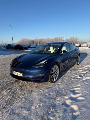 Blue Tesla Model 3 2019 in Tallinn, with an engine capacity of 0.00 L and mileage of 104 thousand km for 23499 €, photo 2 on AUTOMOTO.COM.LV