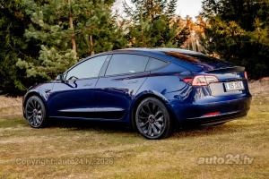 Blue Tesla Model 3 2019 in Parnu, with an engine capacity of 0.00 L and mileage of 86 thousand km for 22500 €, photo 4 on AUTOMOTO.COM.LV