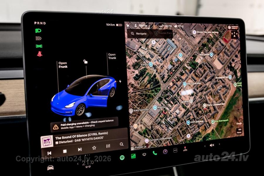 Zils Tesla Model 3 2019 Pērnava, ar dzinēja tilpumu 0.00 L un nobraukumu 169 tūkst. km par 16990 €, foto 18 vietnē AUTOMOTO.COM.LV