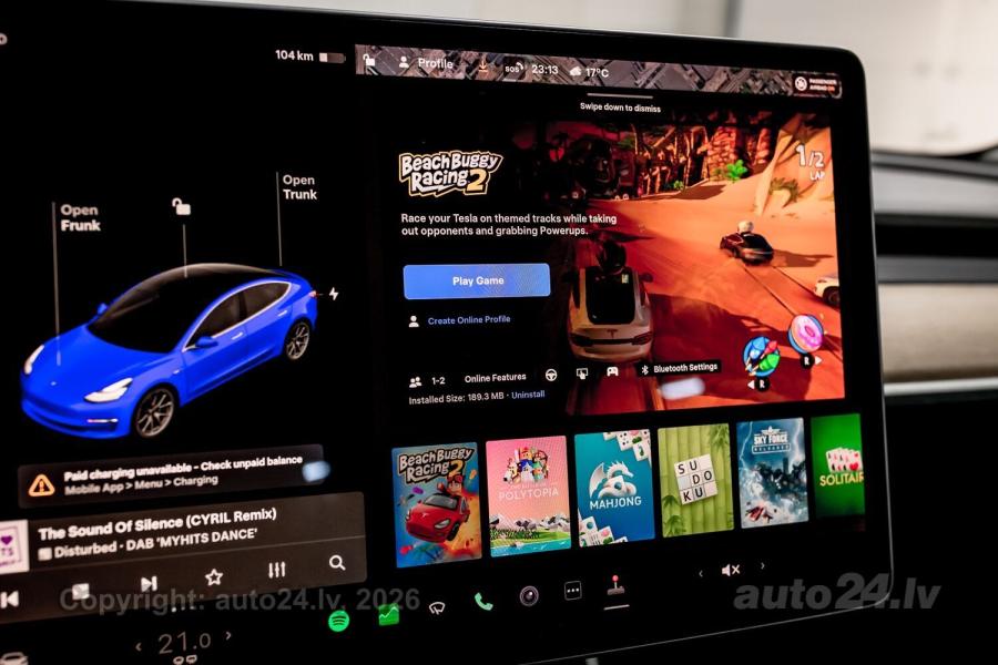 Zils Tesla Model 3 2019 Pērnava, ar dzinēja tilpumu 0.00 L un nobraukumu 169 tūkst. km par 16990 €, foto 21 vietnē AUTOMOTO.COM.LV