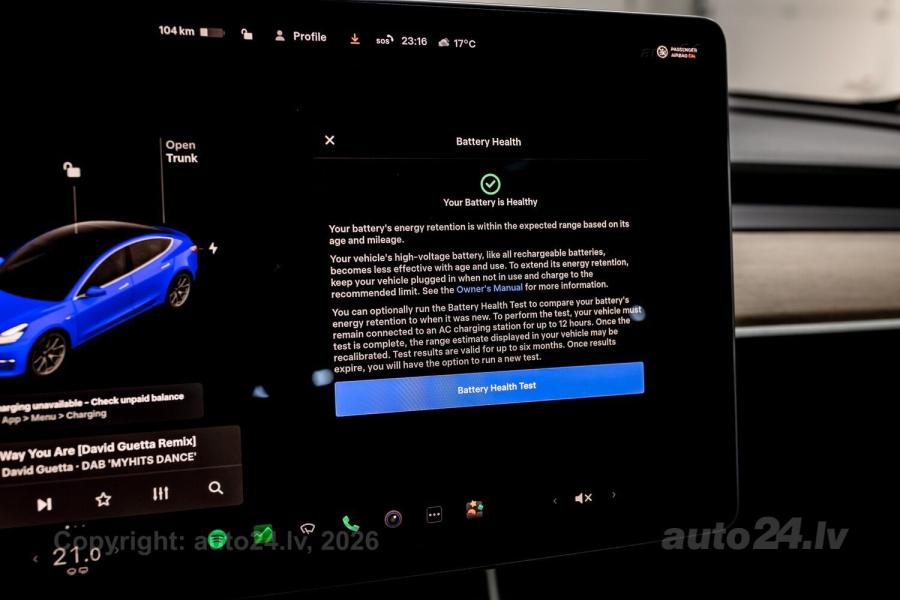 Zils Tesla Model 3 2019 Pērnava, ar dzinēja tilpumu 0.00 L un nobraukumu 169 tūkst. km par 16990 €, foto 28 vietnē AUTOMOTO.COM.LV
