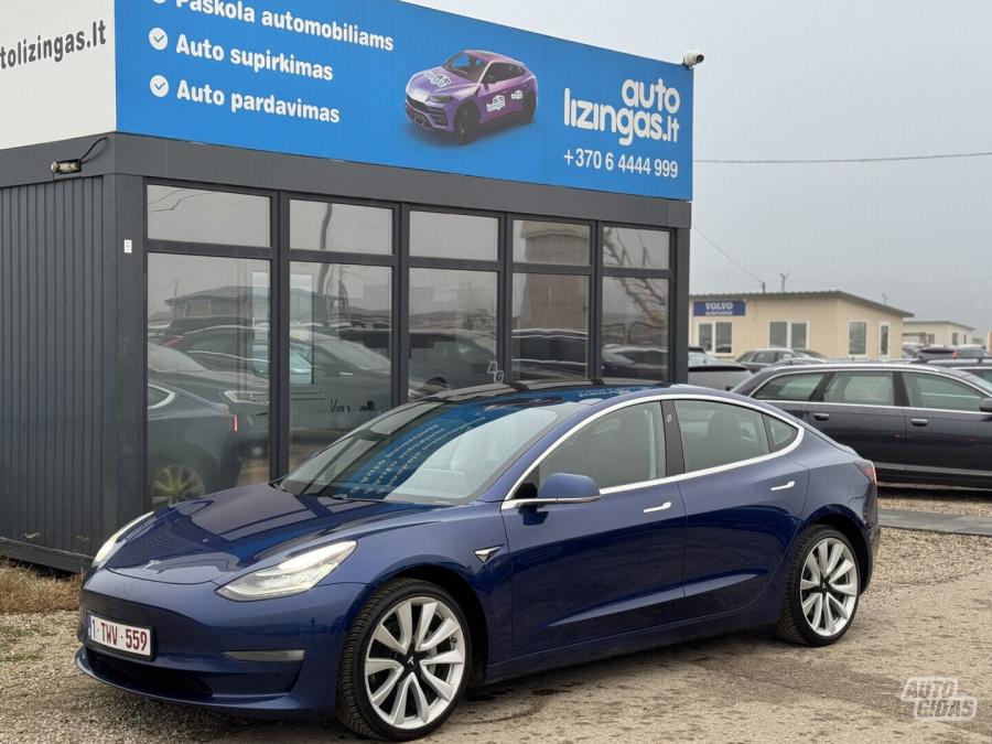 Blue Tesla Model 3 2020 in Vilnius, with an engine capacity of 0.00 L and mileage of 182 thousand km for 18950 €, photo 1 on AUTOMOTO.COM.LV