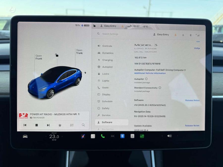 Синий Тесла Модель 3 2020 в Вильнюс, объемом двигателя 0.00 л и пробегом 182 тыс. км за 18950 €, фото 17 на AUTOMOTO.COM.LV
