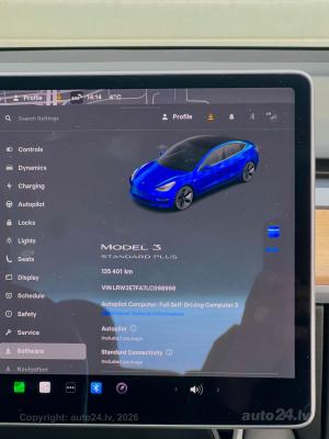 Blue Tesla Model 3 2020 in Tallinn, with an engine capacity of 0.00 L and mileage of 135 thousand km for 20499 €, photo 11 on AUTOMOTO.COM.LV