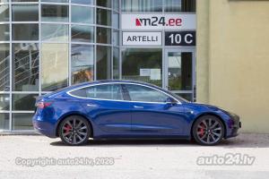 Blue Tesla Model 3 2020 in Tallinn, with an engine capacity of 0.00 L and mileage of 62 thousand km for 24990 €, photo 4 on AUTOMOTO.COM.LV